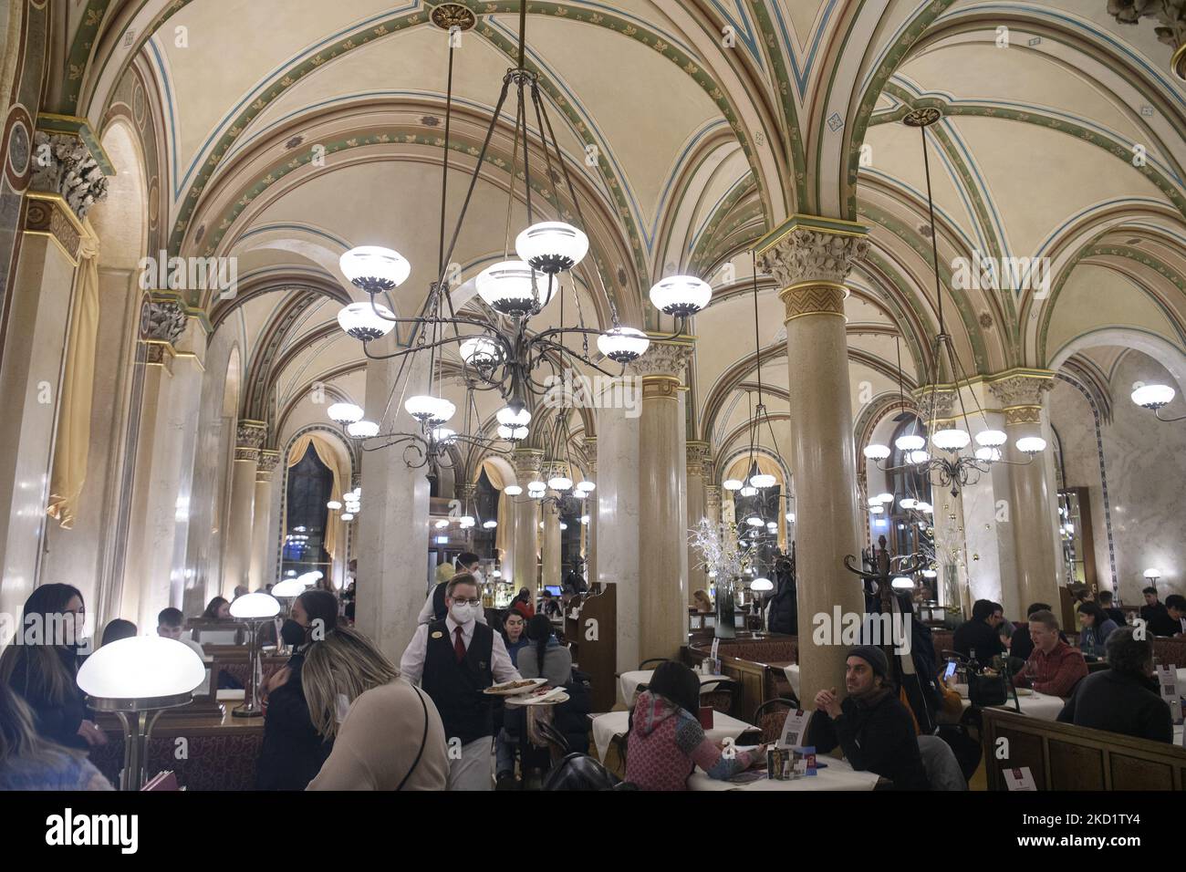 Interior of famous Café Central in Vienna, Austria. January 2022 (Photo ...