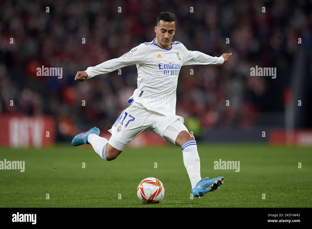 Lucas Vazquez of Real Madrid shooting to goal during the Copa del Rey ...
