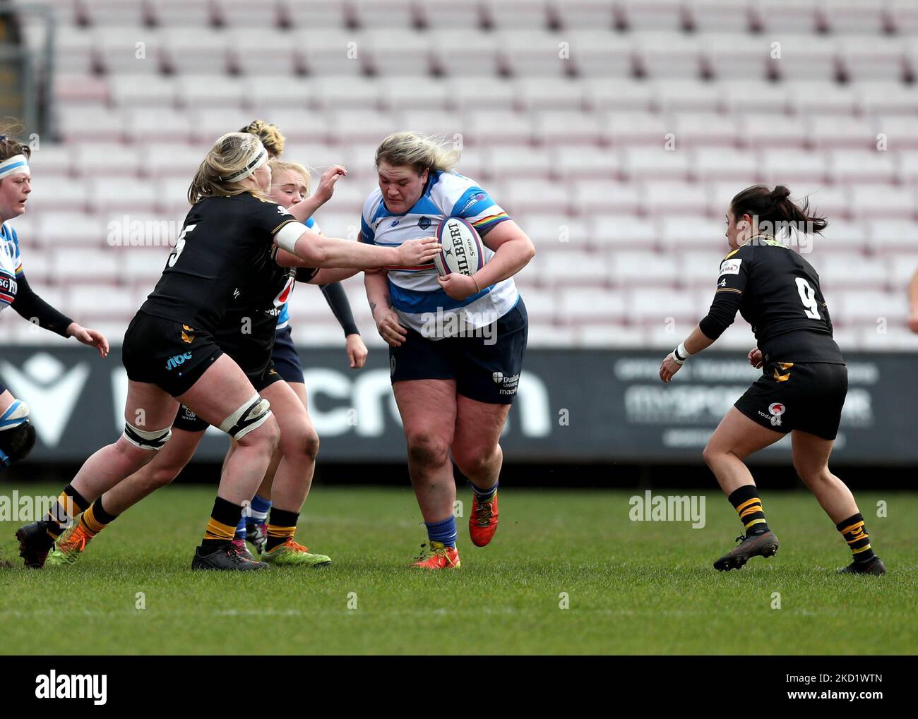 Meghan Gardner of DMP Durham Sharks and Sam Monaghan and Sammy Wong of ...
