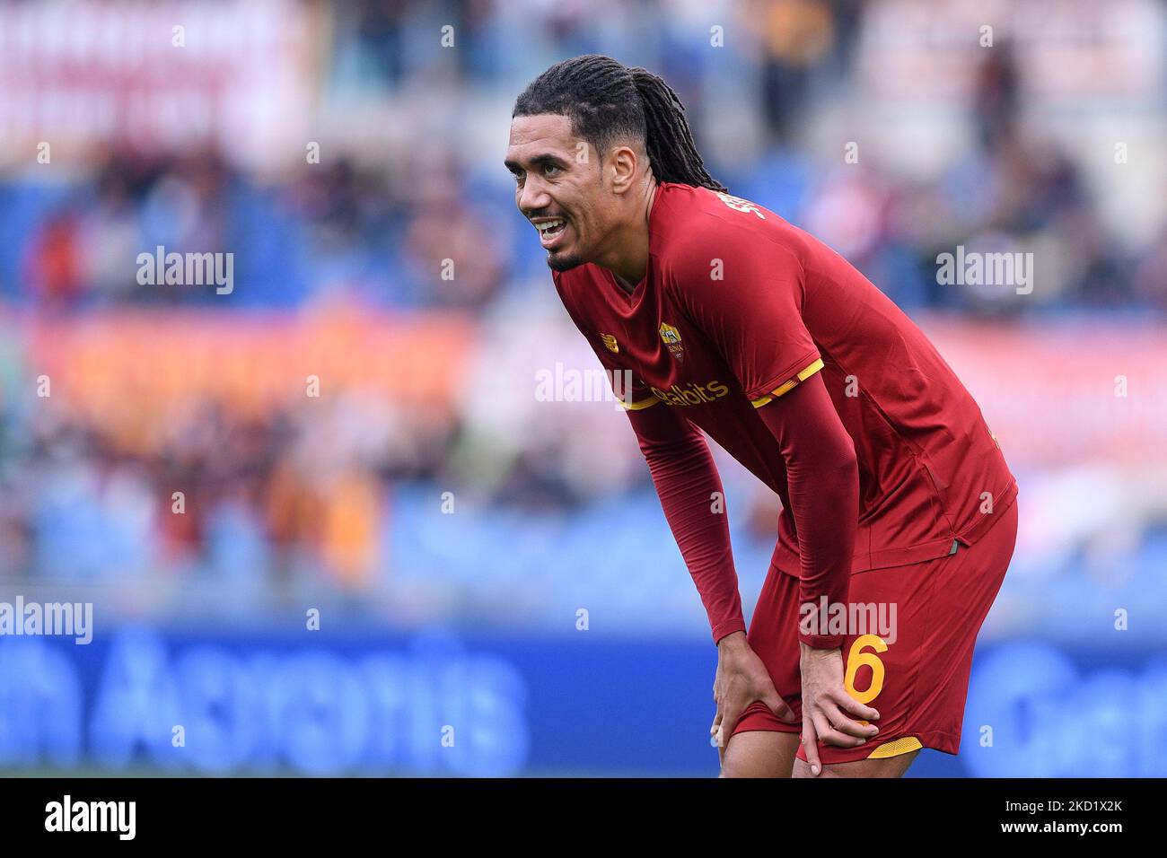 Chris Smalling of AS Roma looks dejected during the Serie A match ...