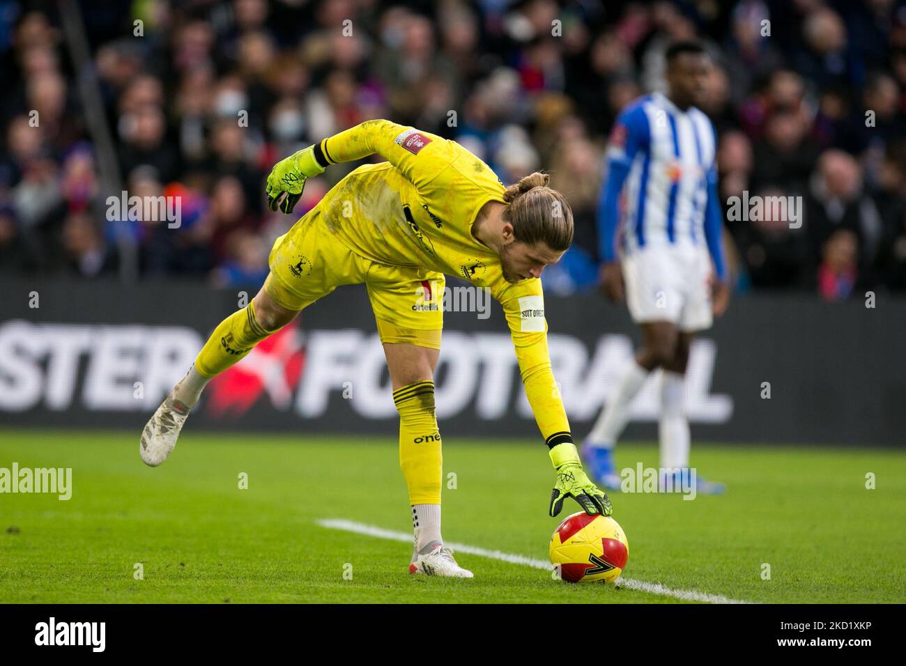 Ben Killip of Hartlepool United controls the ball during the FA Cup 4th ...
