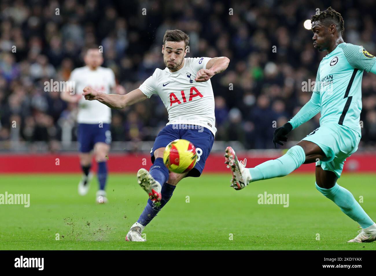 Tottenham midfielder Harry Winks has a shot during the FA Cup match ...