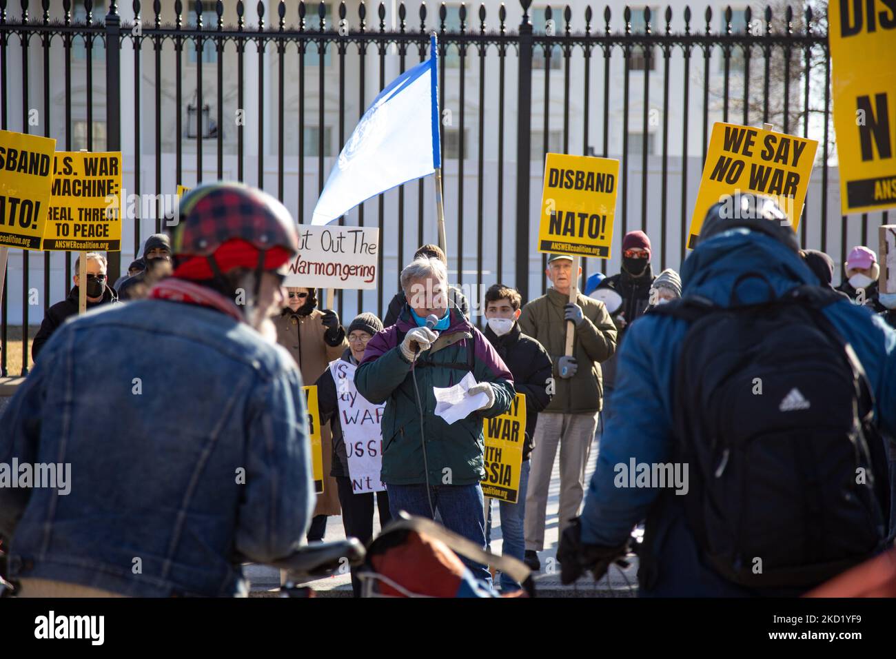 Demonstrators with Code Pink, Answer Coalition and other groups gather ...