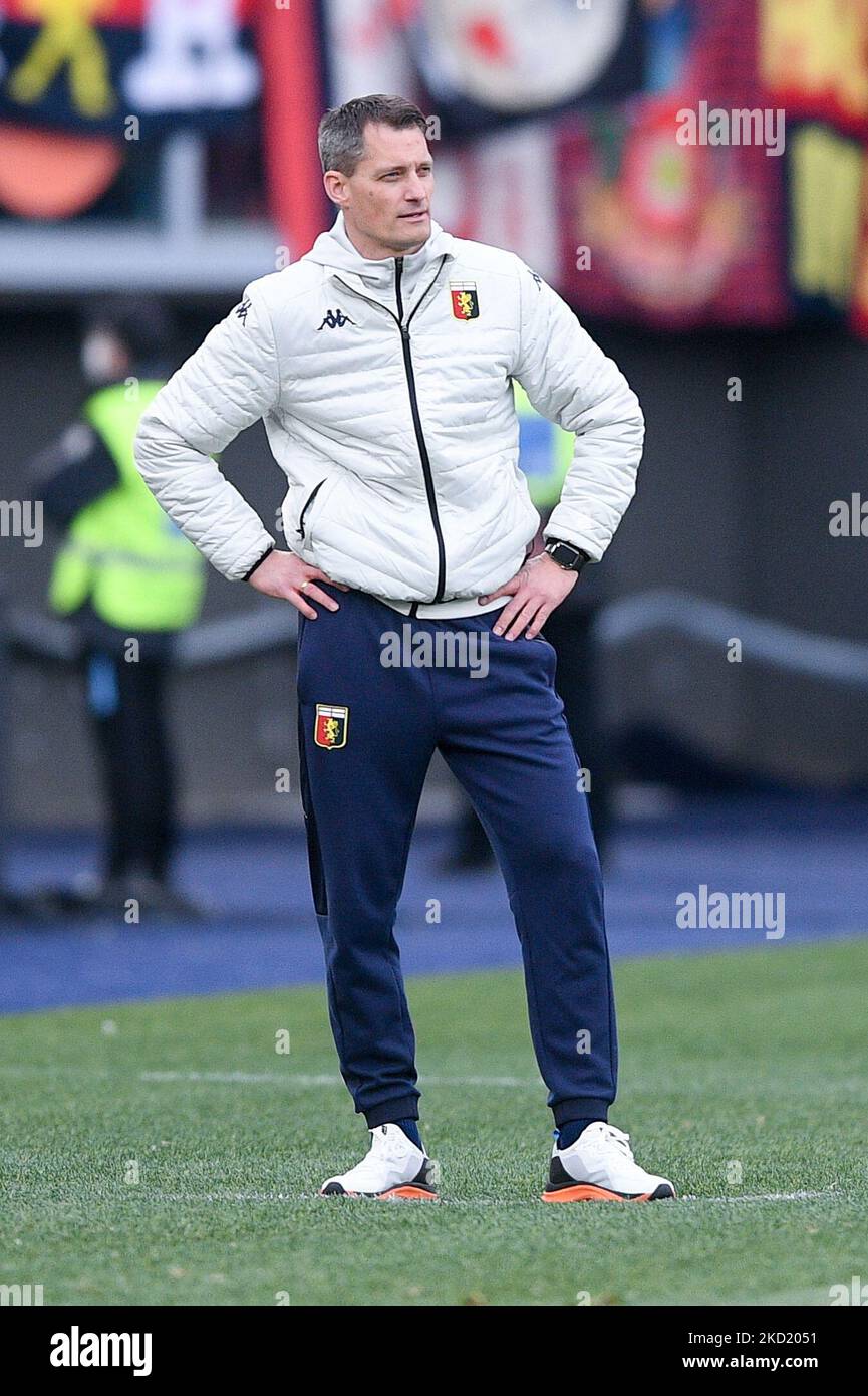 Alexander Blessin manager of Genoa CFC looks on during the Serie A ...
