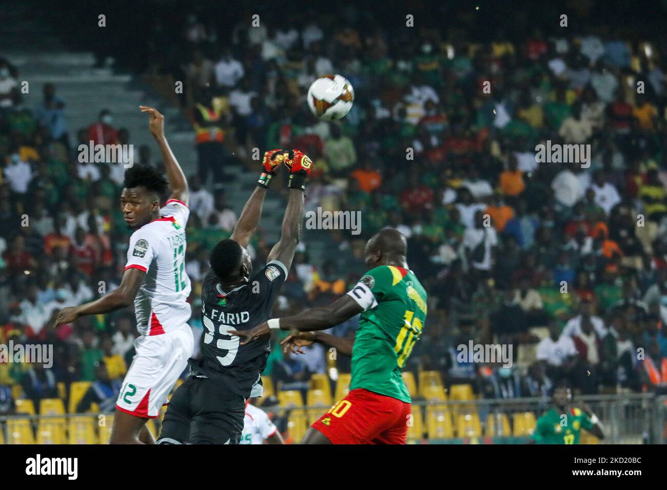 (23) Farid OuÃ©draogo â€ (GK) of Burkina Faso team save the goal during ...