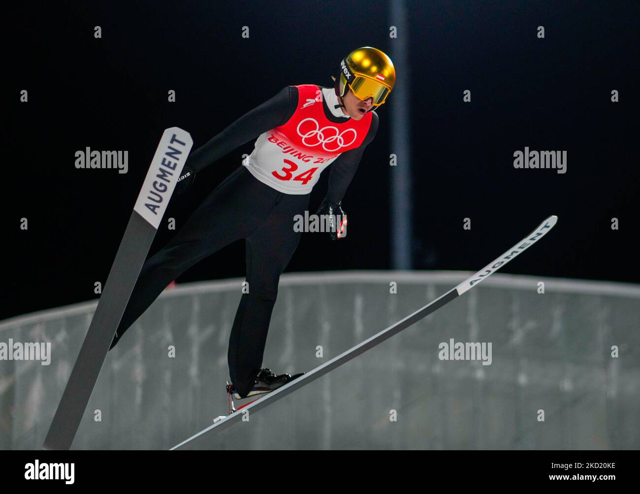 Manuel Fettner from Ausria winnign silver during Ski Jumping at the ...