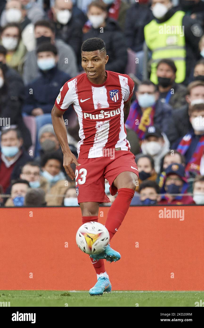 Reinildo Mandava of Atletico Madrid in action during the LaLiga ...