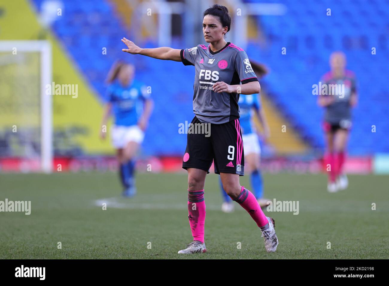 . Jess Sigsworth of Leicester City gestures during the Barclays FA ...