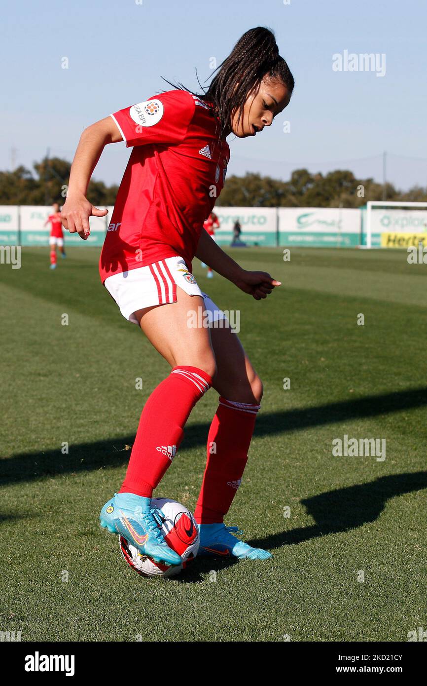 Jessica Silva in action during the match for Liga BPI between Sporting ...