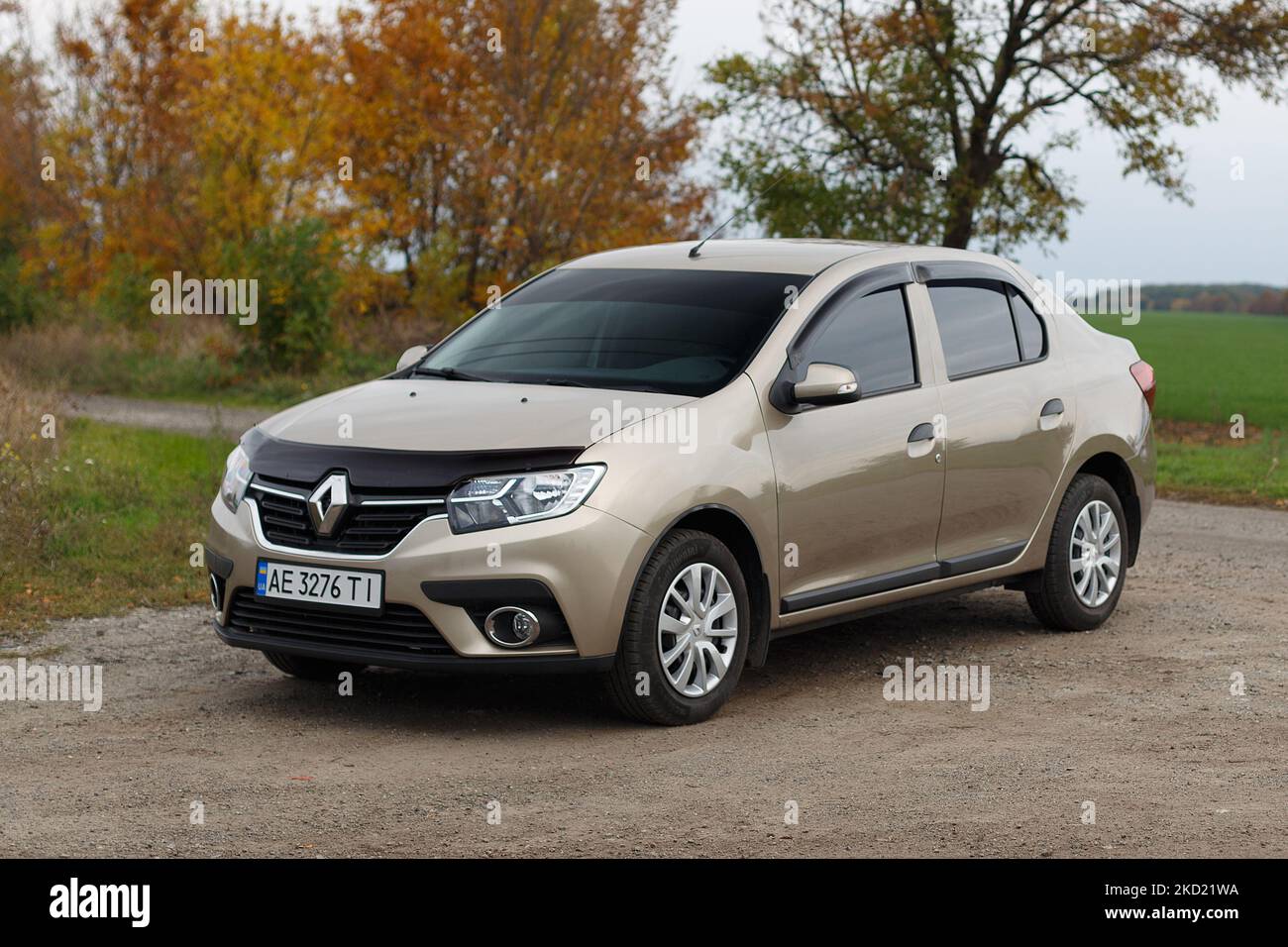 Dnipropetrovsk region, Ukraine - October 09, 2022: Renault Logan 2020 ...