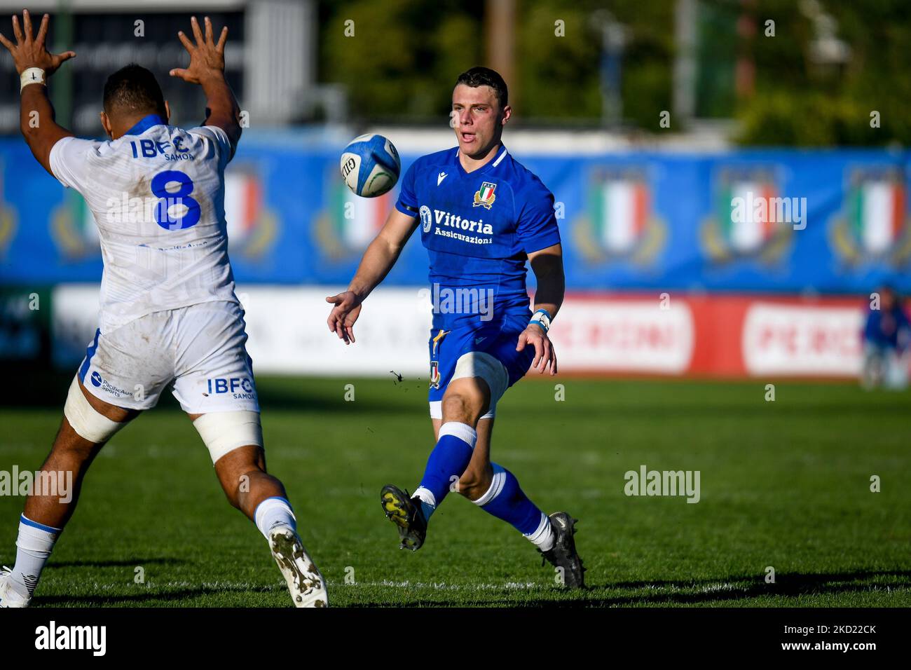 Padua, Italy. 05th Nov, 2022. Italy's Paolo Garbisi in action hindered ...