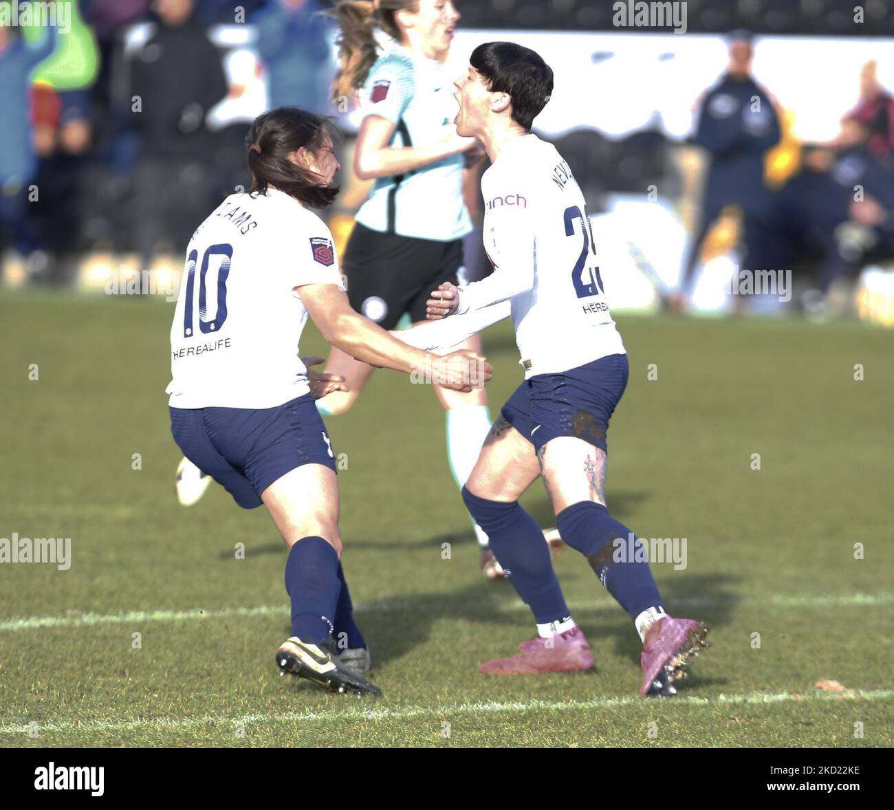 Ashleigh Neville of Tottenham Hotspur Women celebrates her goal during ...