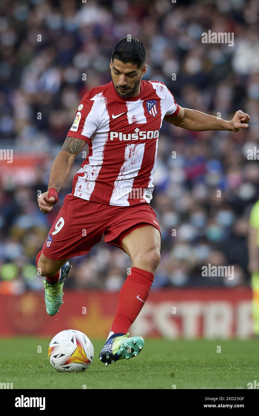 Luis Suarez of Atletico Madrid shooting to goal during the LaLiga ...