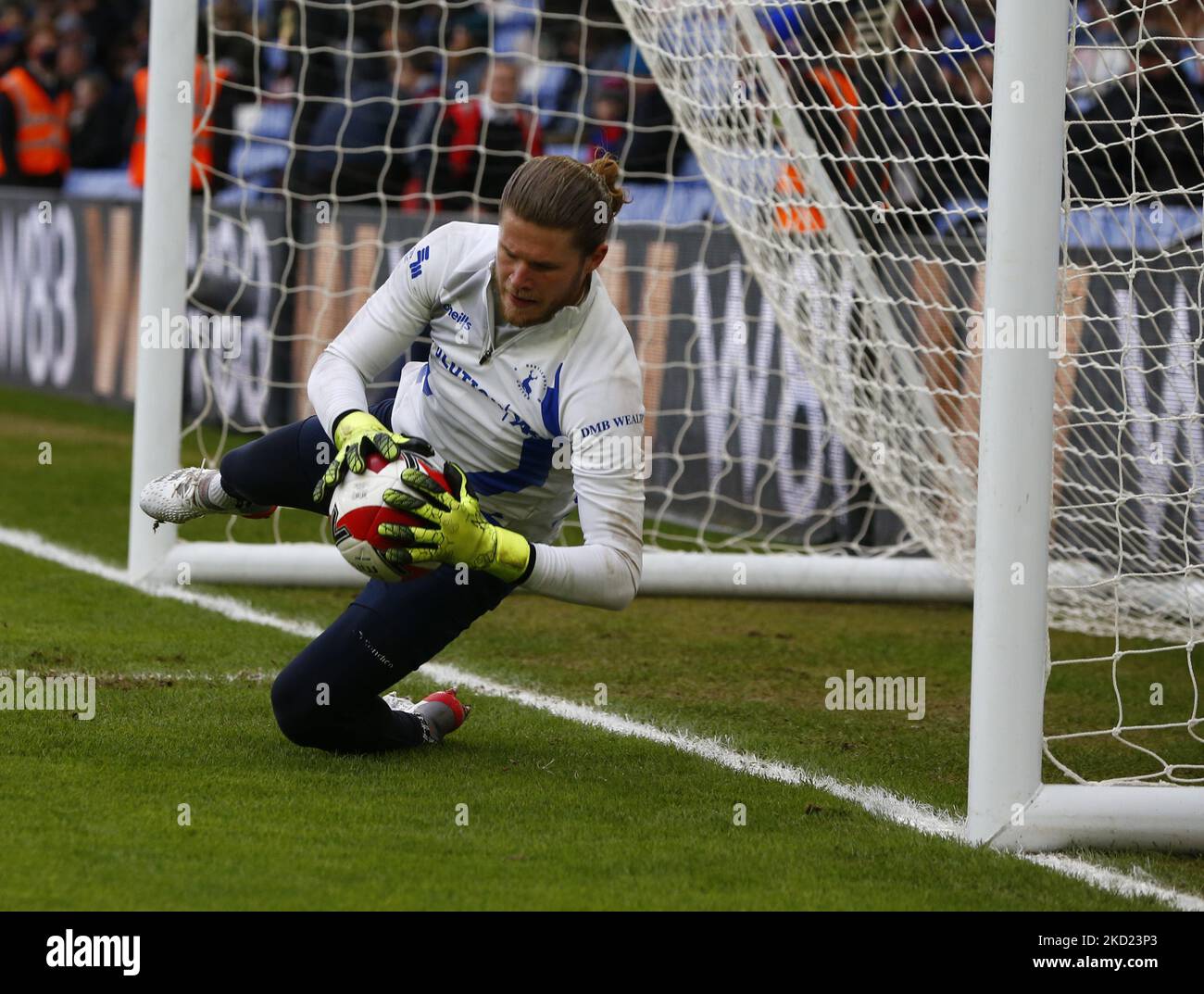 Ben Killip of Hartlepool United during the pre-match warm-up during FA ...