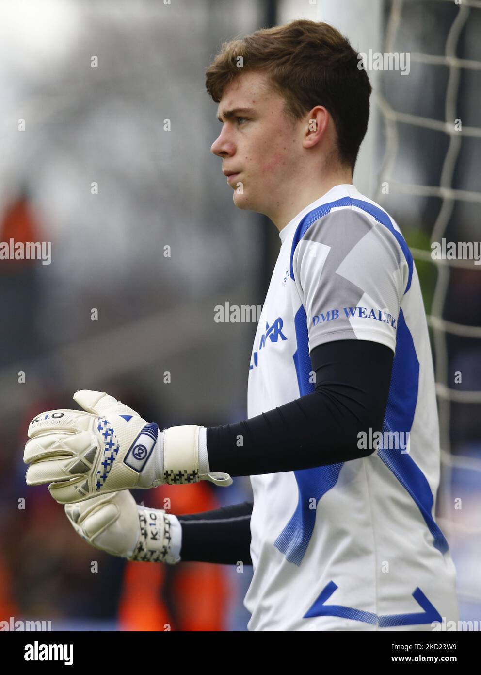 Patrick Boyes of Hartlepool United during the pre-match warm-up during ...