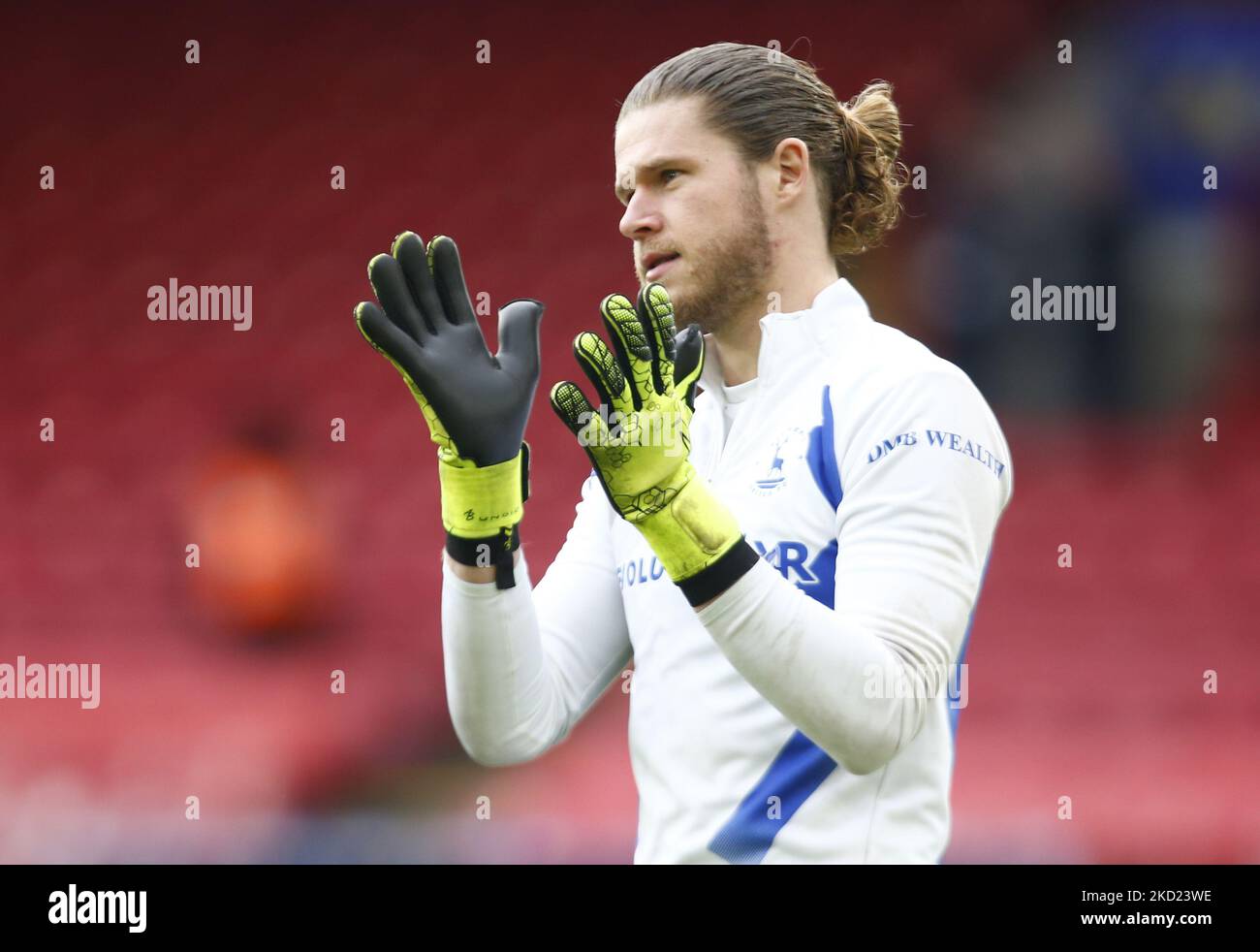 Ben Killip of Hartlepool United during the pre-match warm-up during FA ...