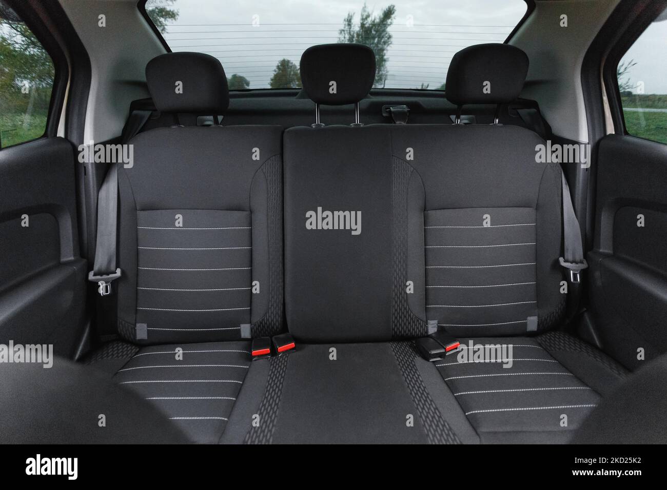 Back passenger seats. Car interior Stock Photo - Alamy