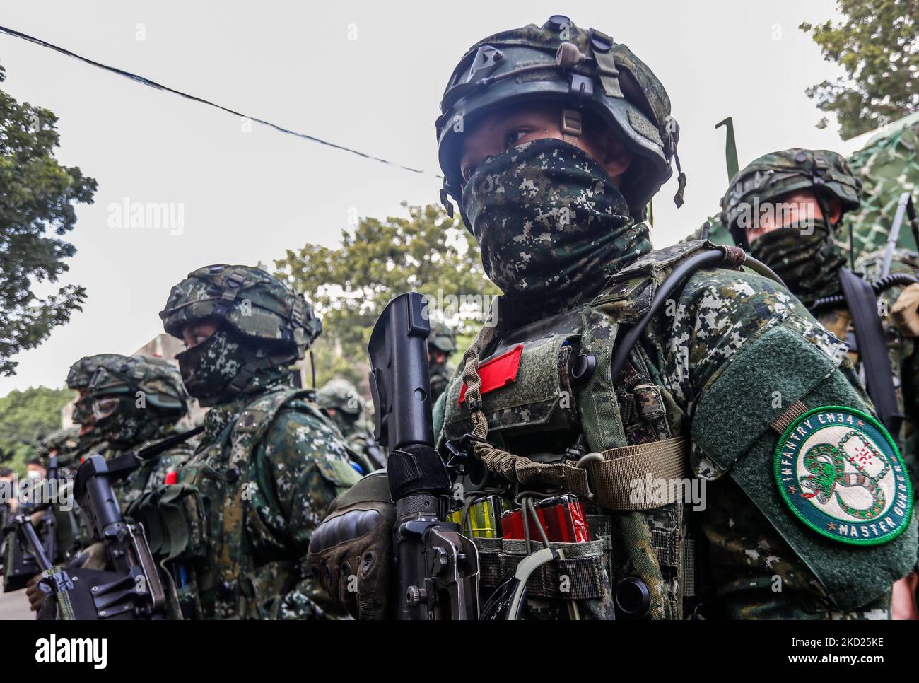 Taiwanese army soldiers during a Readiness Enhancement Drill, amid ...