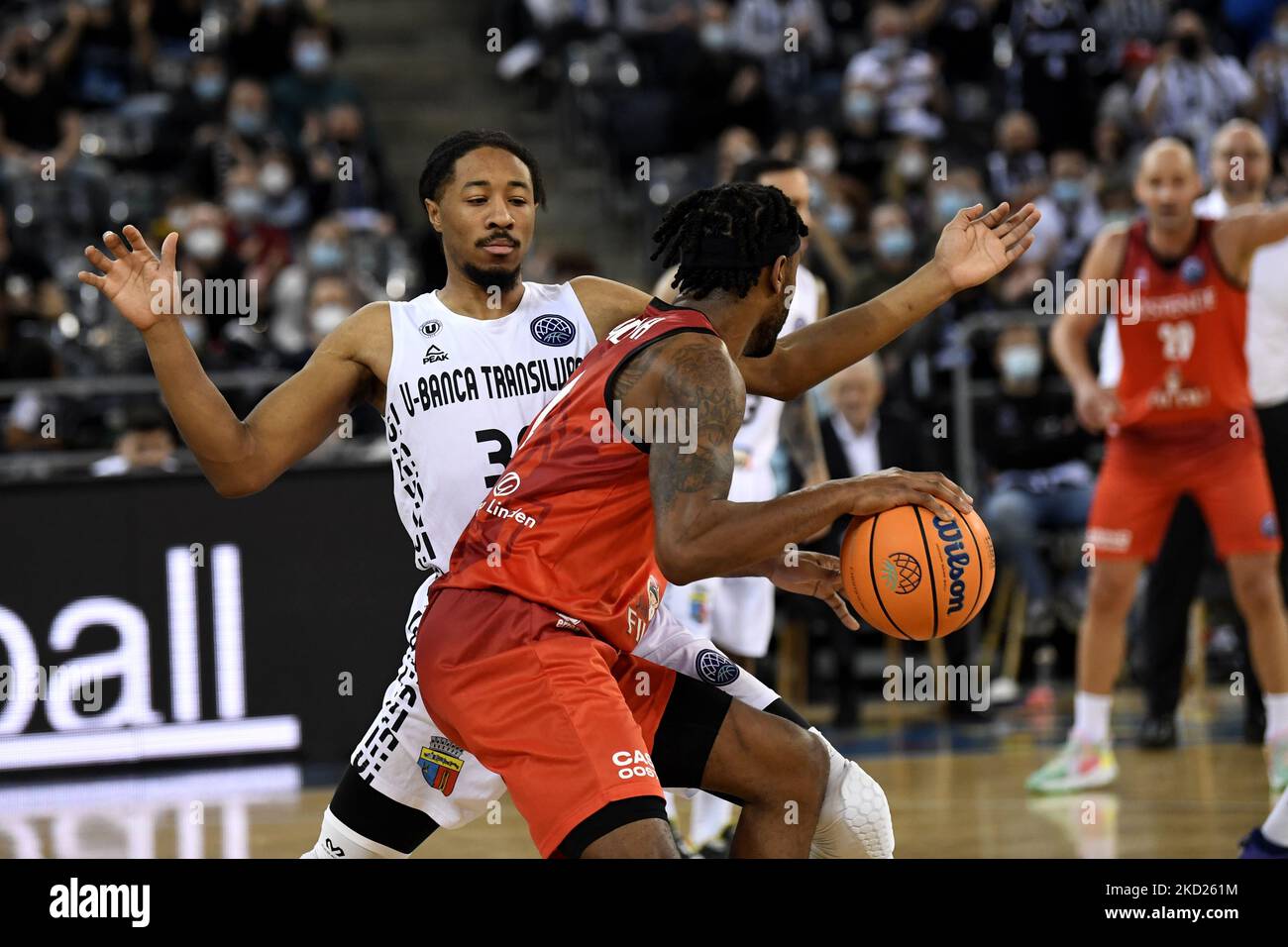 Elijah Stewart in action during the game U-BT Cluj-Napoca v Filou ...