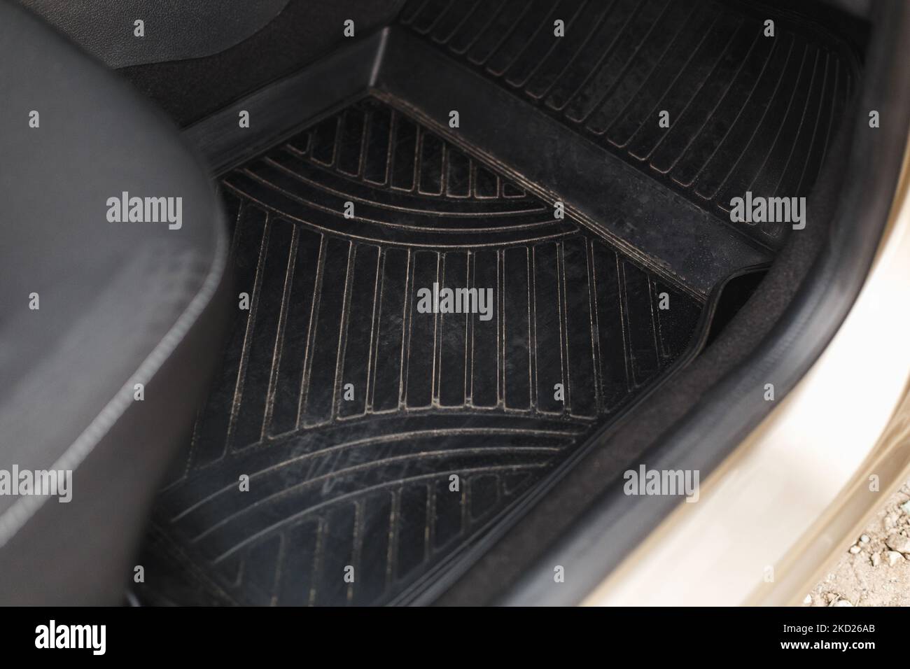 Car inside, passenger foot mat Stock Photo - Alamy
