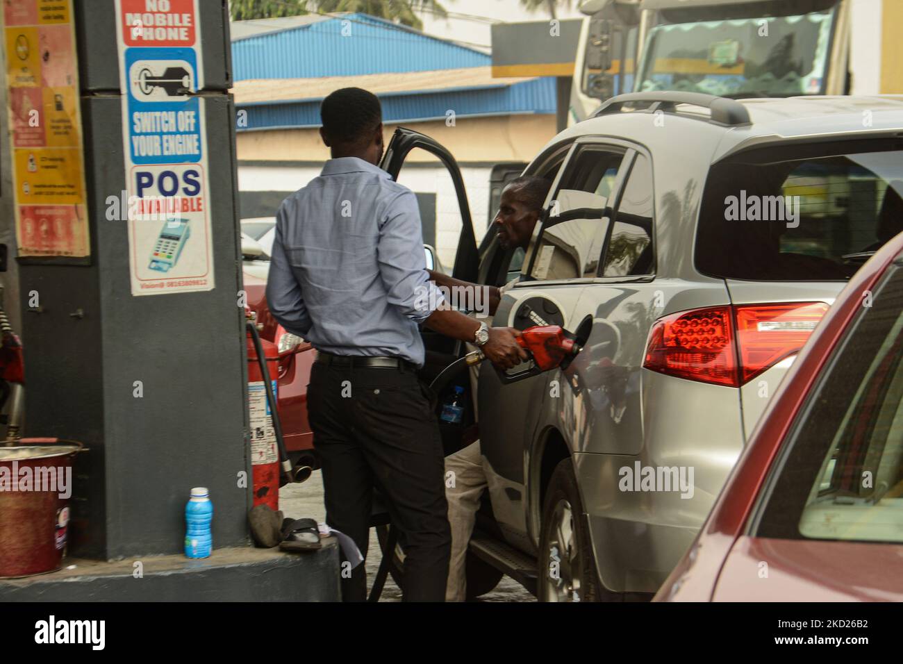 An attendant pumps fuel into a car tank at Bovas filling station in Lagos, Nigeria, 08 February ...