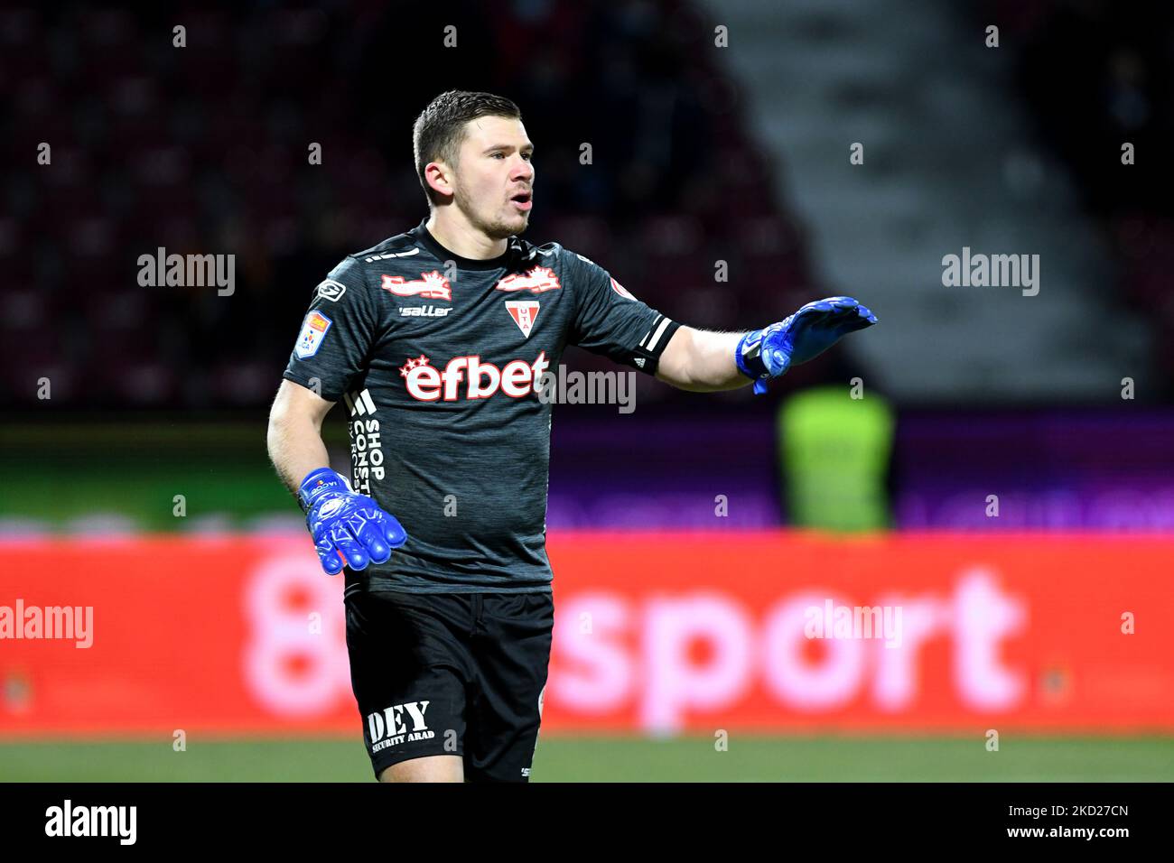 Florin Iacob, goalkeeper of UTA Arad, during CFR Cluj vs UTA Arad ...