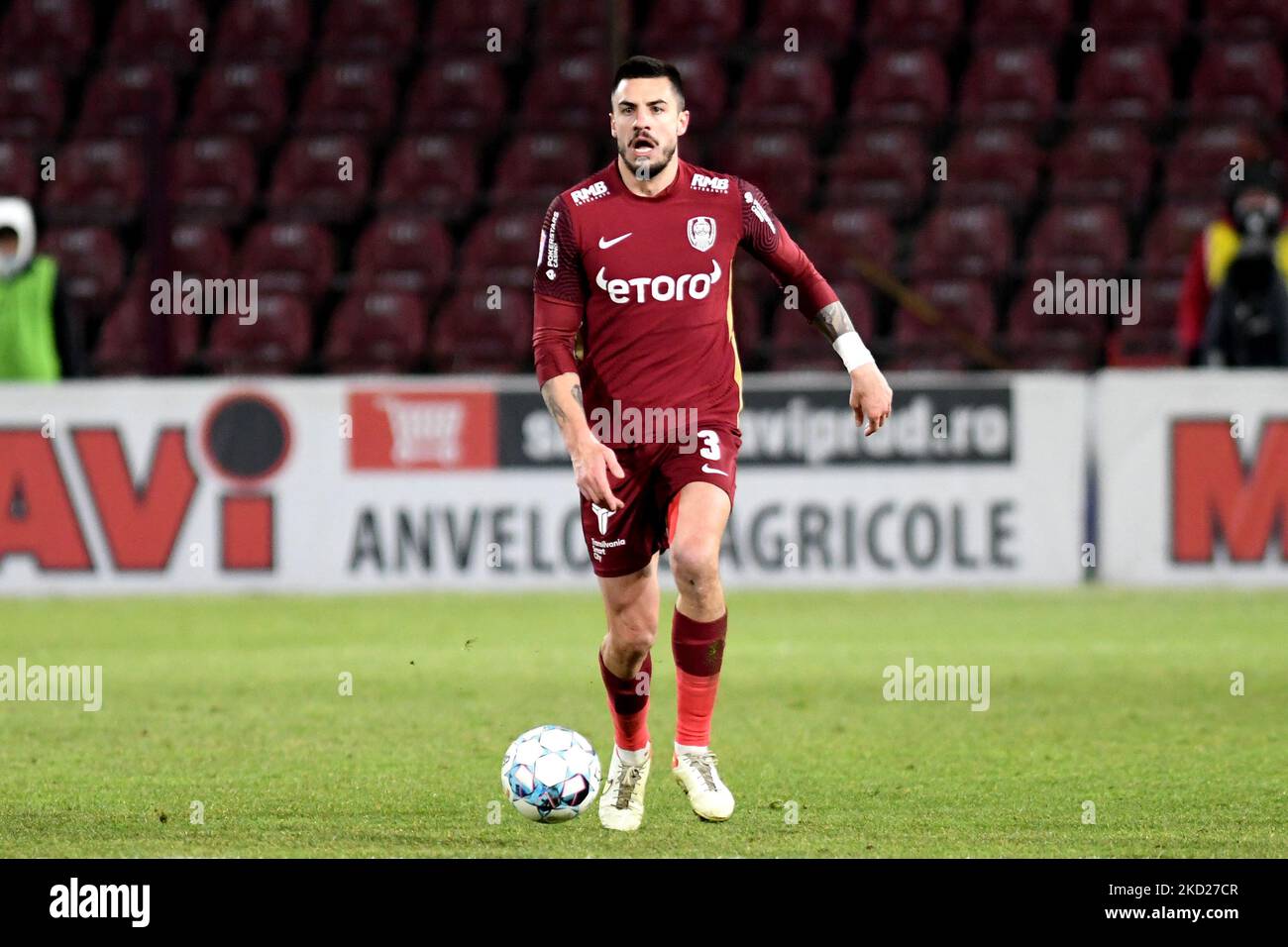 Andrei Burca in action during CFR Cluj vs UTA Arad, Romanian Liga 1, Dr ...