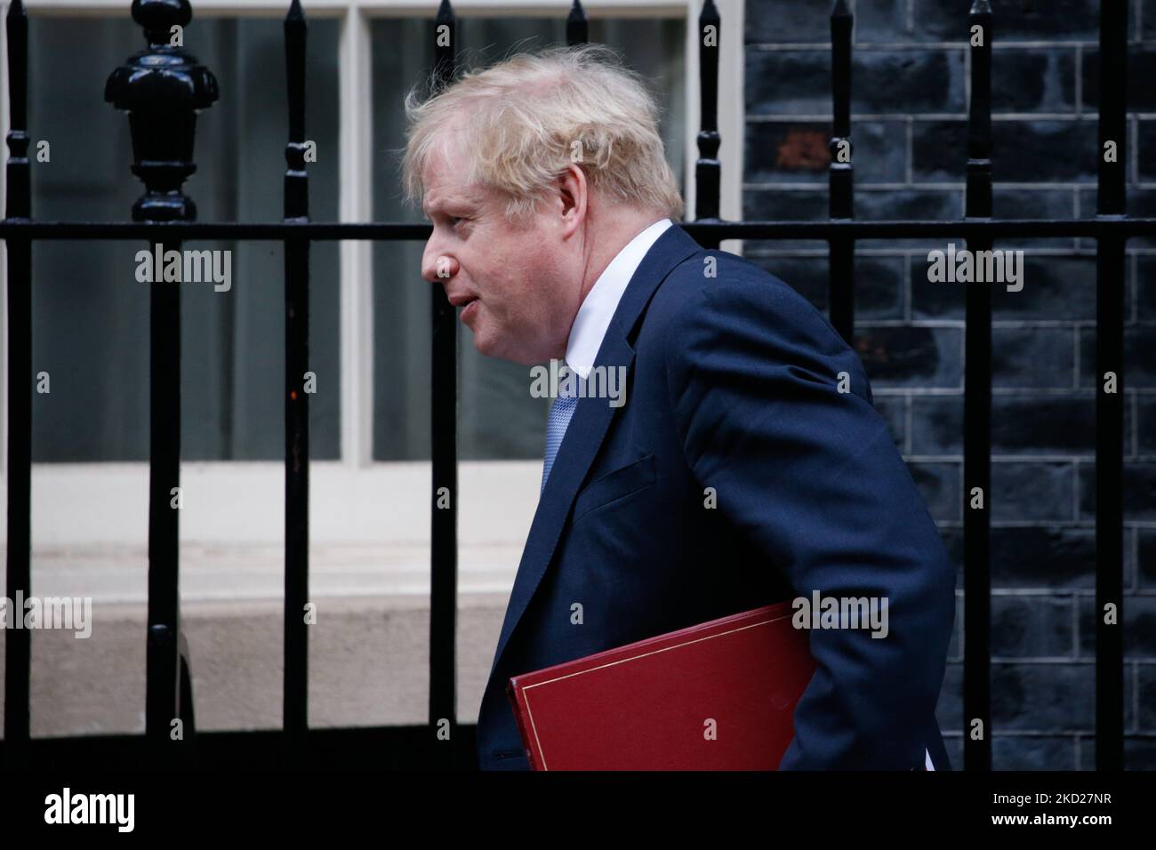 British Prime Minister Boris Johnson leaves 10 Downing Street for his ...
