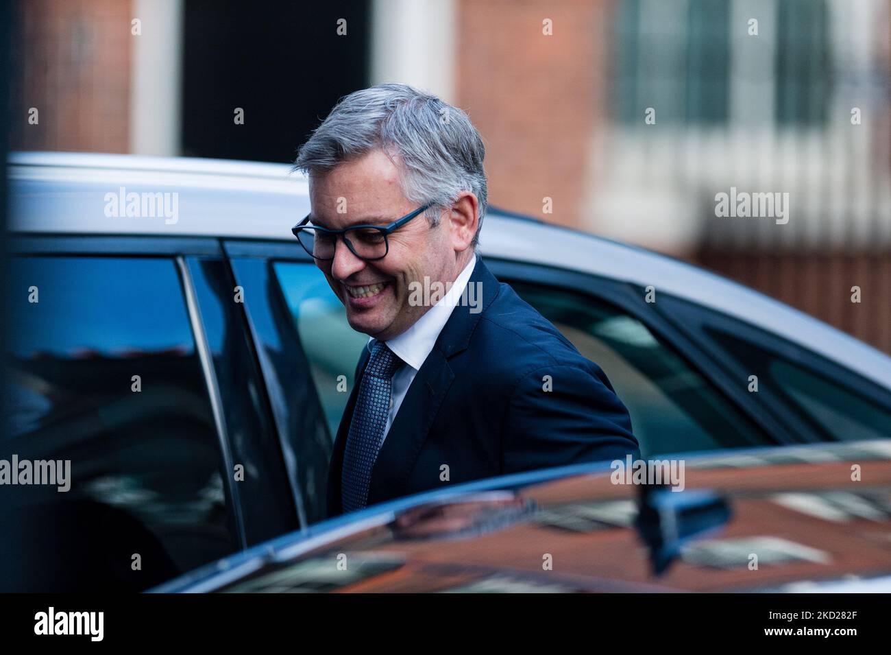 Austrian Minister of Finance Magnus Brunner leaves a meeting at 11 ...