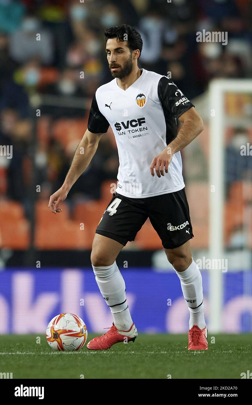 Eray Comert of Valencia in action during the Copa del Rey match between Valencia CF and Cadiz CF ...