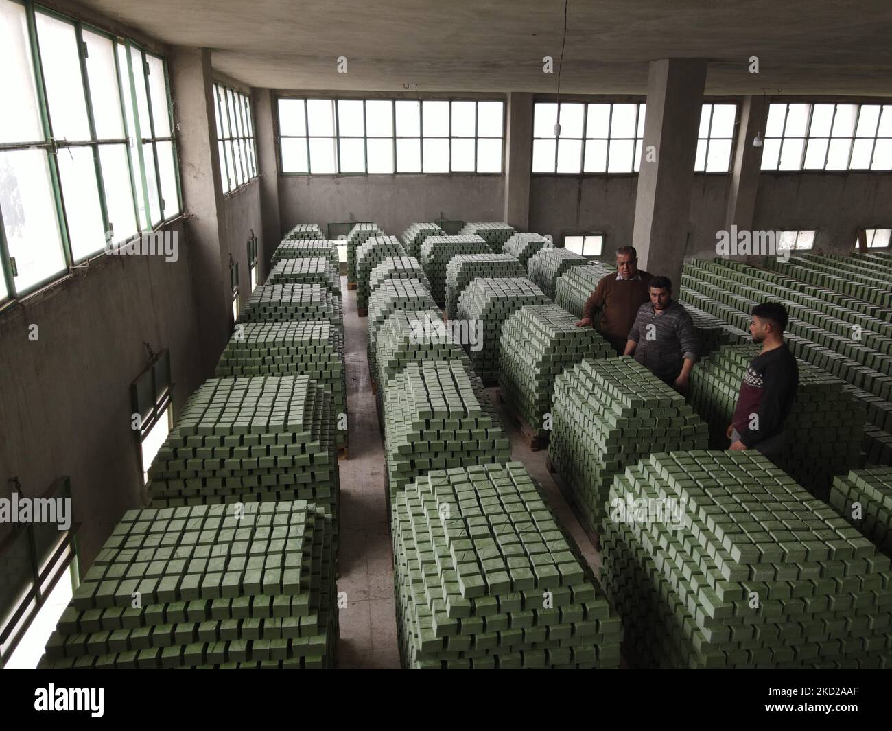 A factory for the manufacture of laurel soap in Afrin in the ...