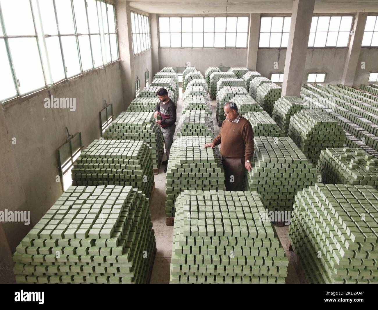 A factory for the manufacture of laurel soap in Afrin in the ...