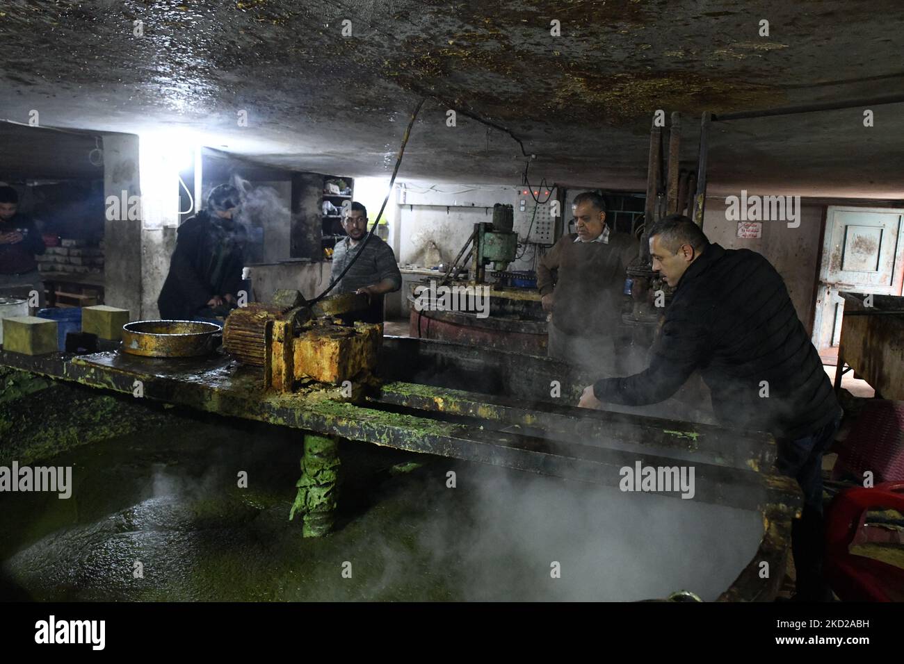 A factory for the manufacture of laurel soap in Afrin in the ...