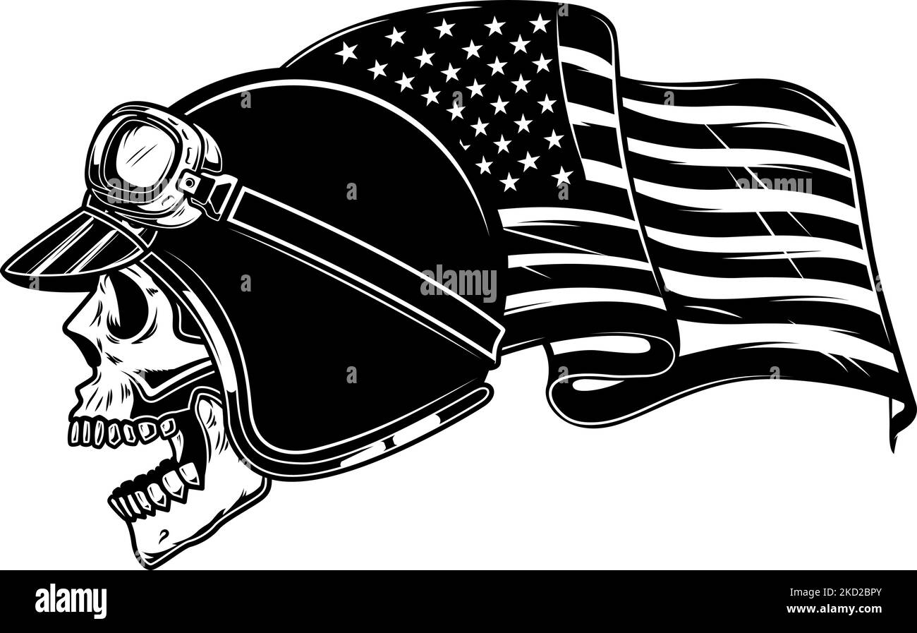 American flag biker Stock Vector Images - Alamy