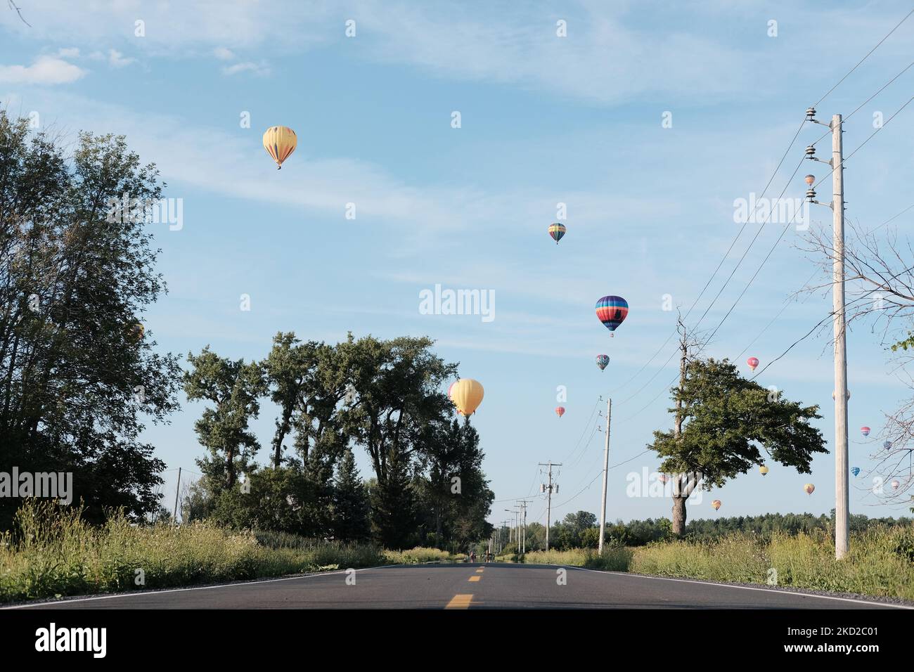 Flying over empty asphalt road hi-res stock photography and images - Alamy
