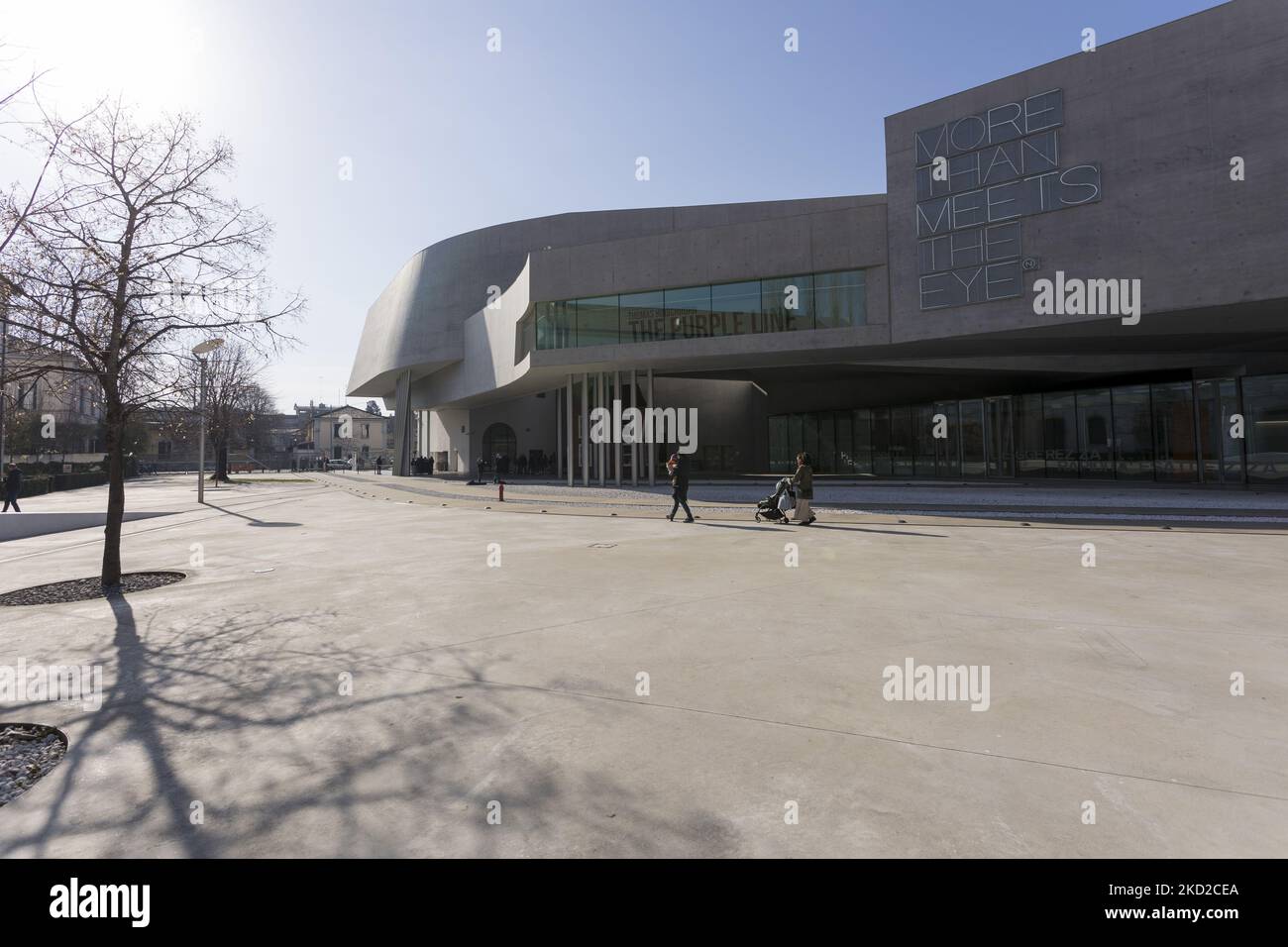 A view of MAXXI, the National Museum of XXI Century Arts opened in Rome ...