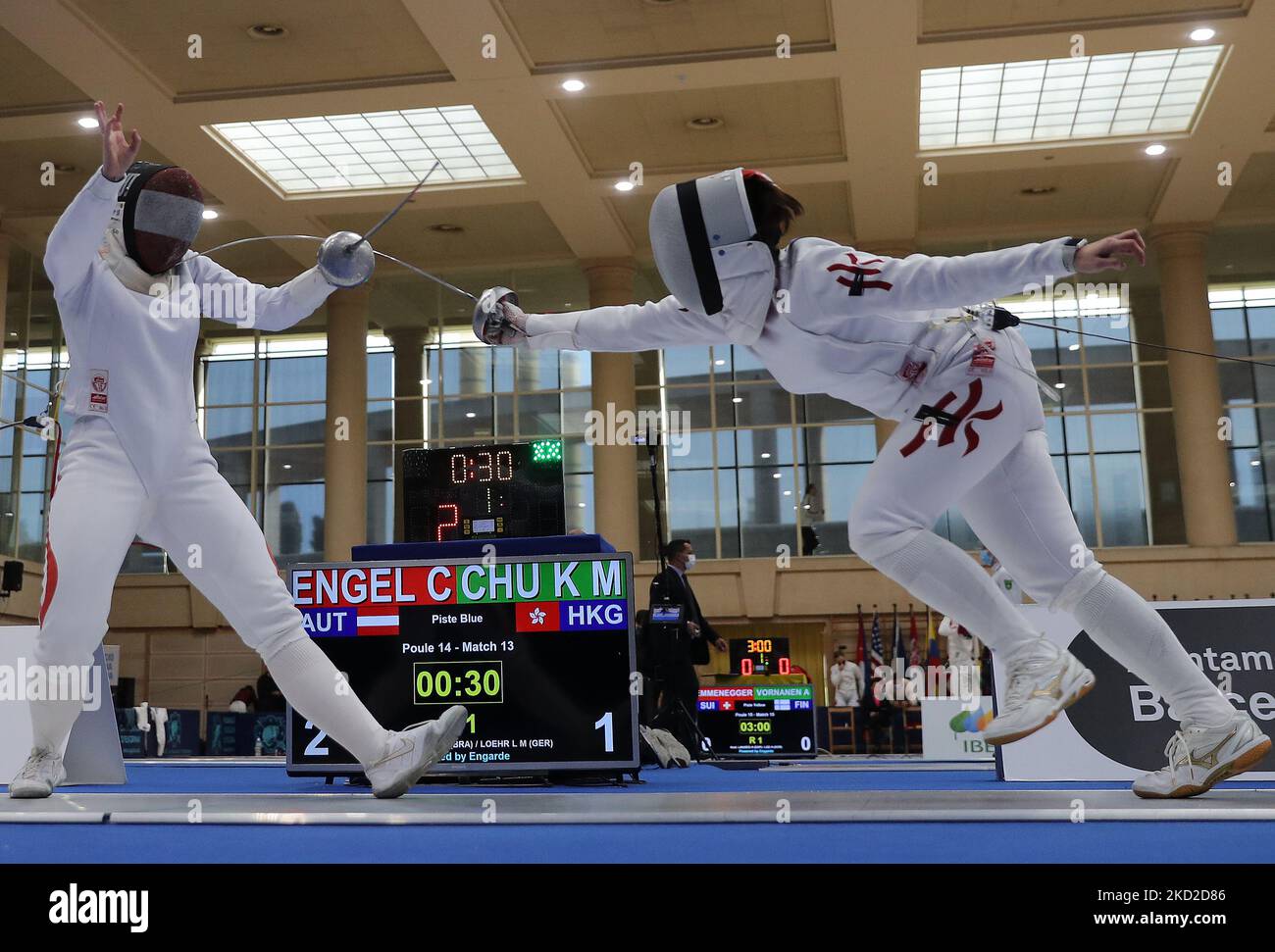 Ka Mong Chu, from Austria, and Ka Mong Chu, from Hong Kong, during the 55th International Ciutat ...