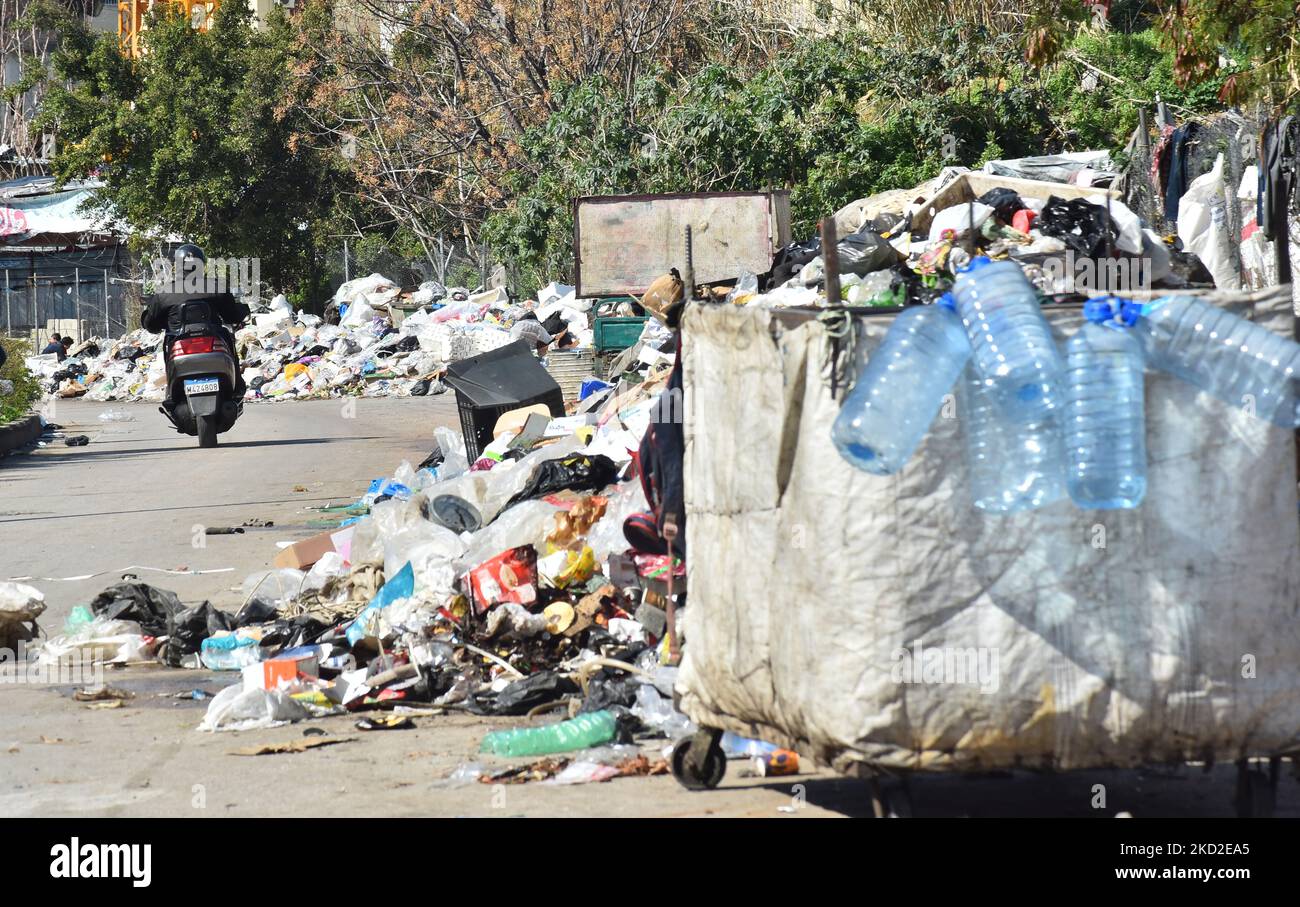 The strike of waste collectors in Lebanon because of the low salaries ...