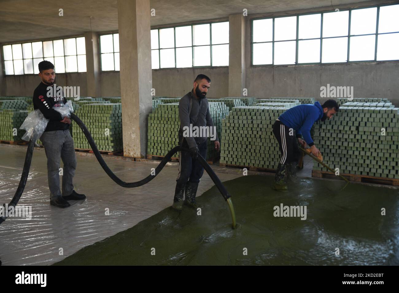 A factory for the manufacture of laurel soap in Afrin in the ...