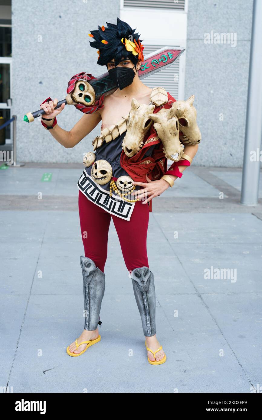 cosplayer poses during the 'Japan Weekend Madrid 2022' fair at IFEMA on ...