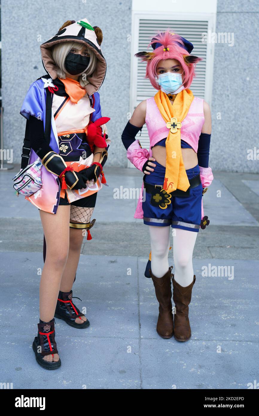 cosplayer poses during the 'Japan Weekend Madrid 2022' fair at IFEMA on ...