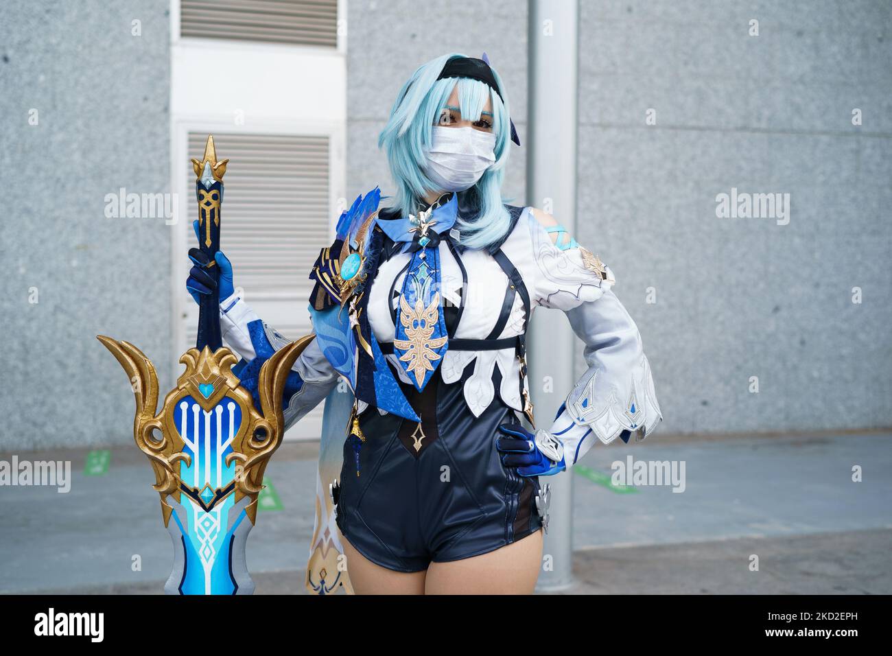 cosplayer poses during the 'Japan Weekend Madrid 2022' fair at IFEMA on ...
