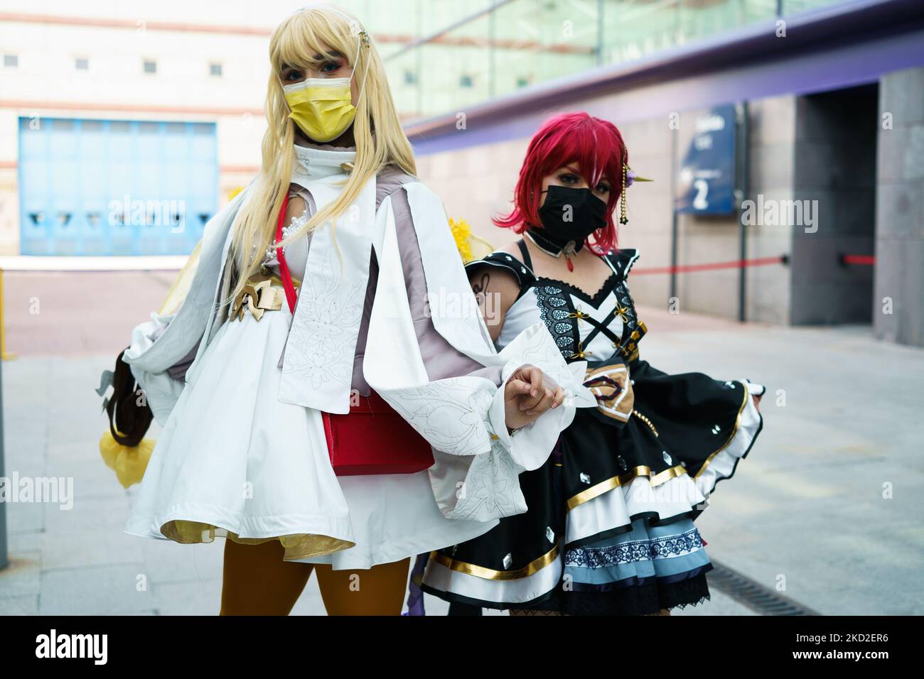 cosplayer poses during the 'Japan Weekend Madrid 2022' fair at IFEMA on ...