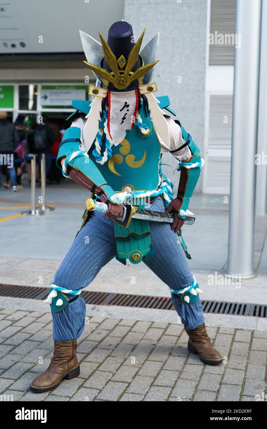 cosplayer poses during the 'Japan Weekend Madrid 2022' fair at IFEMA on ...