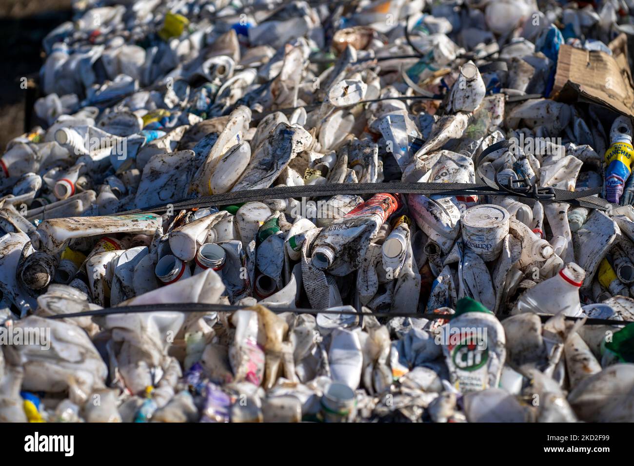 The compacted garbage for disposal in a waste processing plant Stock ...