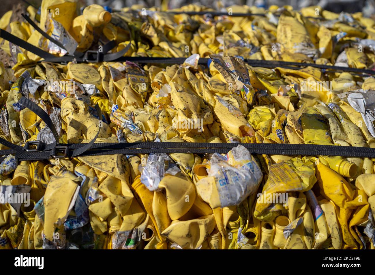 The compacted garbage for disposal in a waste processing plant Stock ...