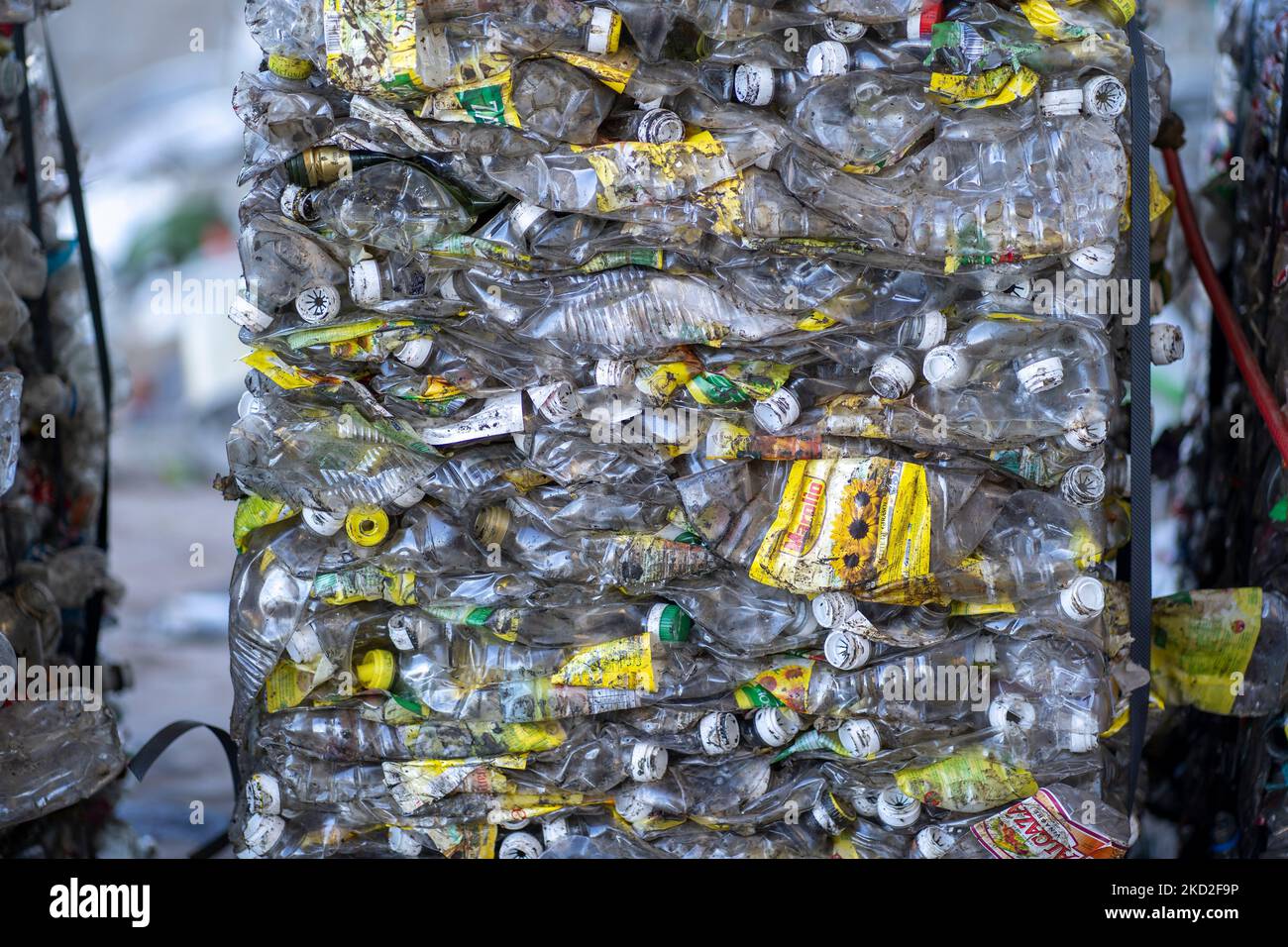 The compacted garbage for disposal in a waste processing plant Stock ...