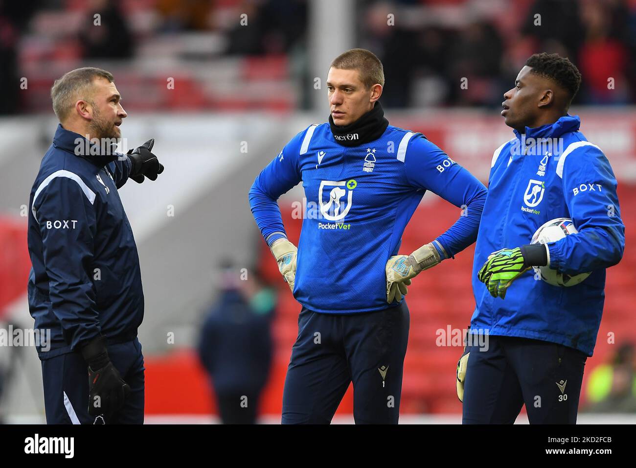 Danny Alcock, Nottingham Forest first team goalkeeper coach talks with ...