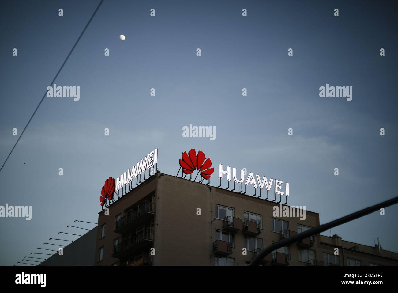 Huawei neon advertising signs hi-res stock photography and images - Alamy