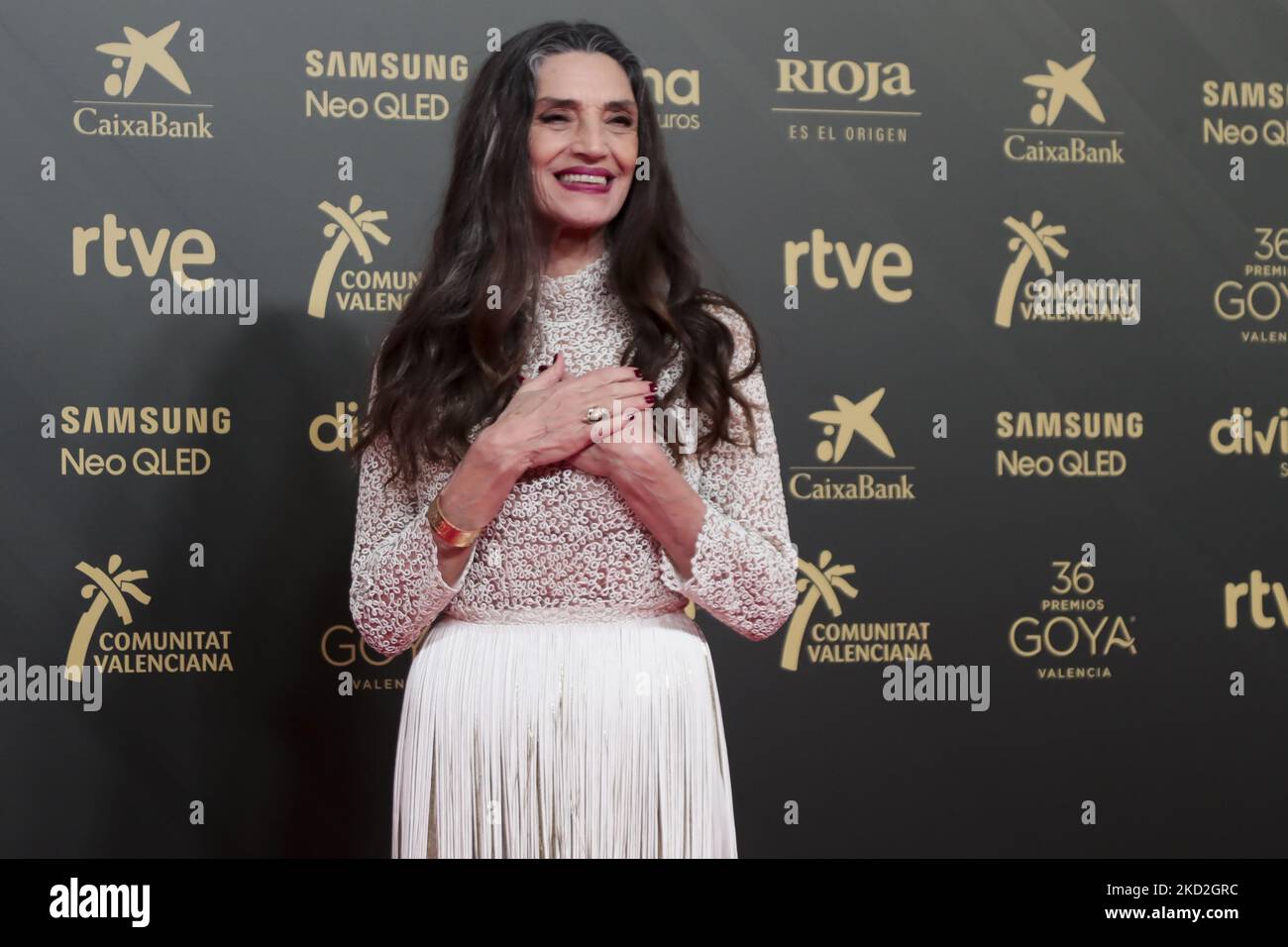 Angela Molina poses during red carpet a prelude to the Goya Awards 2022 ...